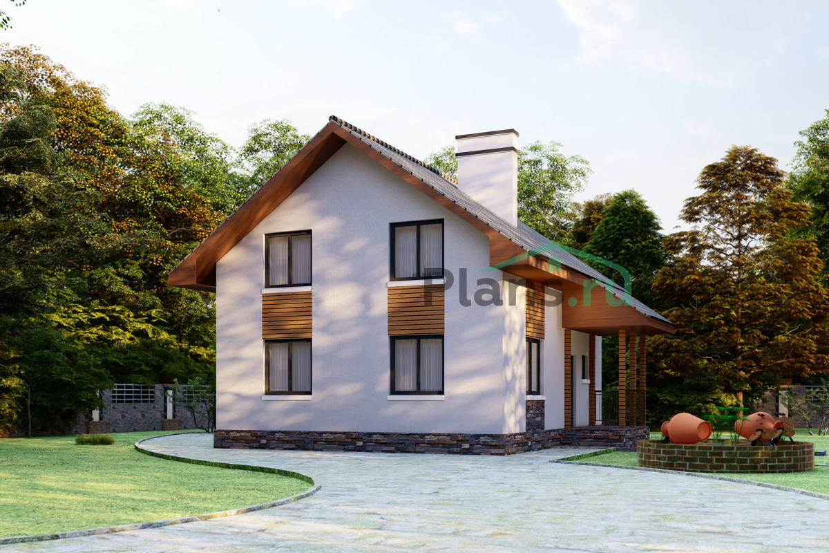 Проект дома 81-45 106 м2, c котельной и кухней-столовой - БАСТЭН