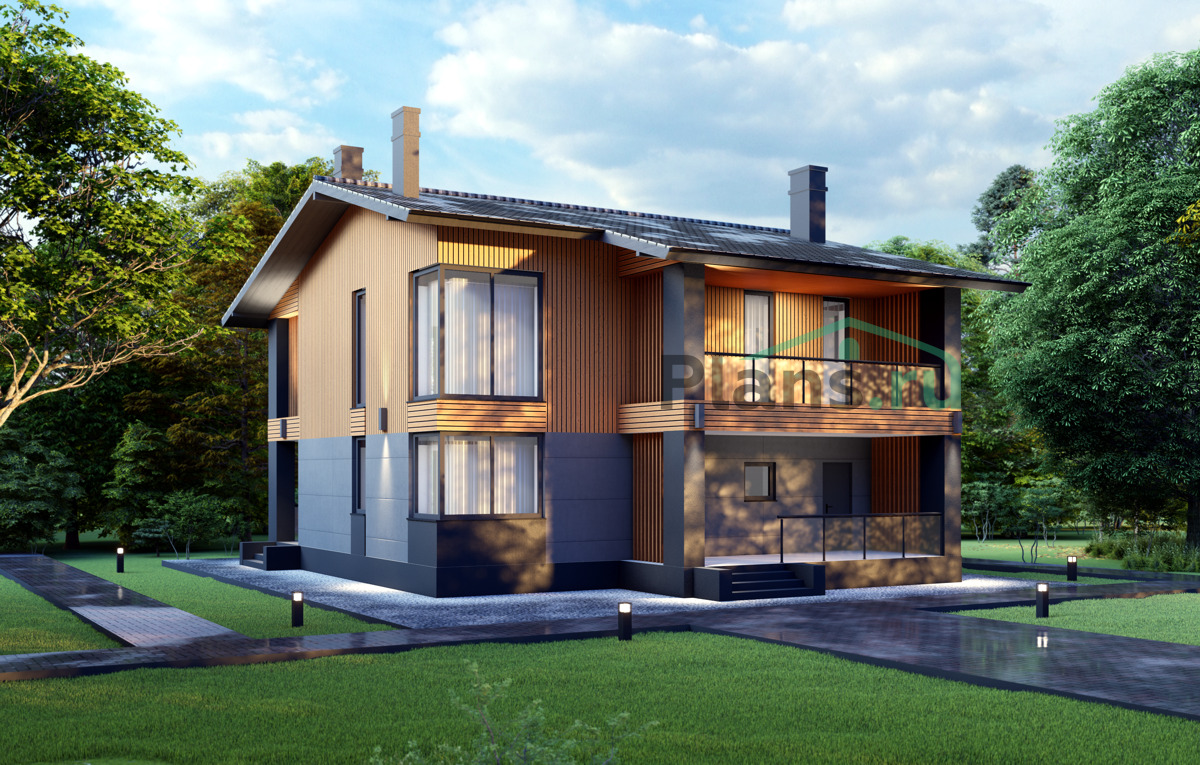 Проект дома 75-67 149 м2, c террасой - БАСТЭН